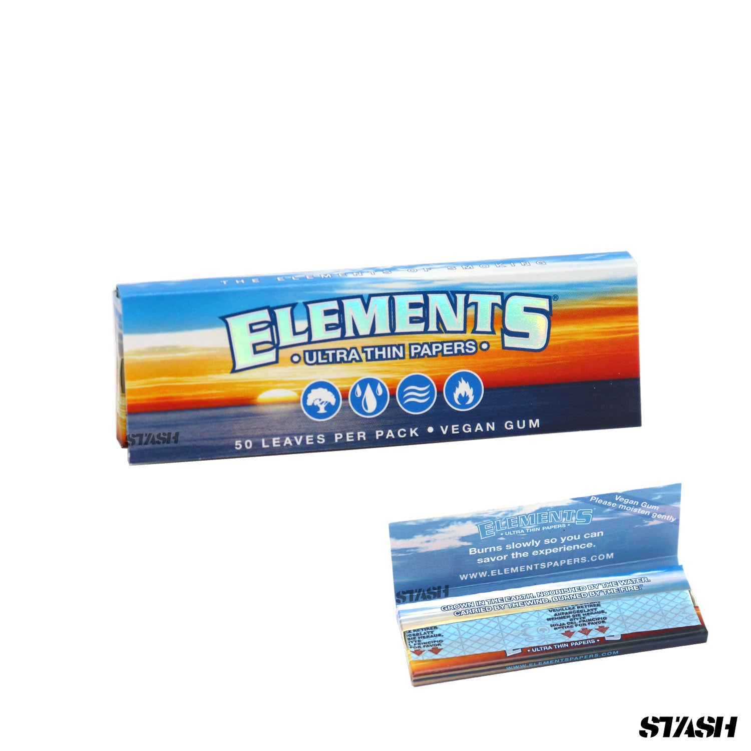 Elements 1 1/4 Ultra Thin Rice Papers – STASHPH